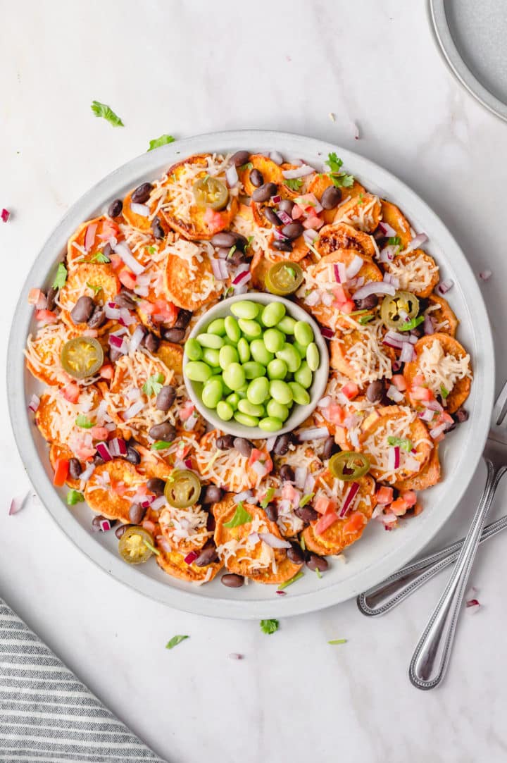Sweet Potato Vegan Nachos - Notably Vegan