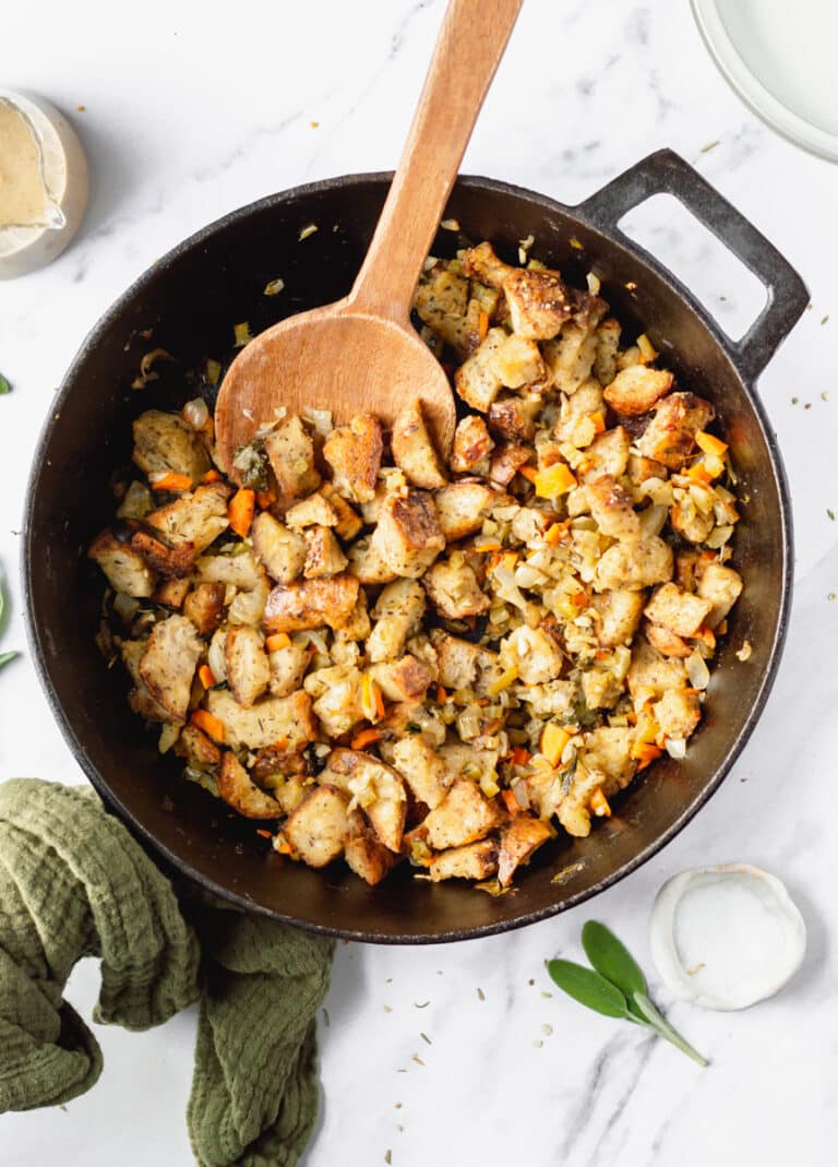 Vegan Gluten-Free Stuffing - Notably Vegan
