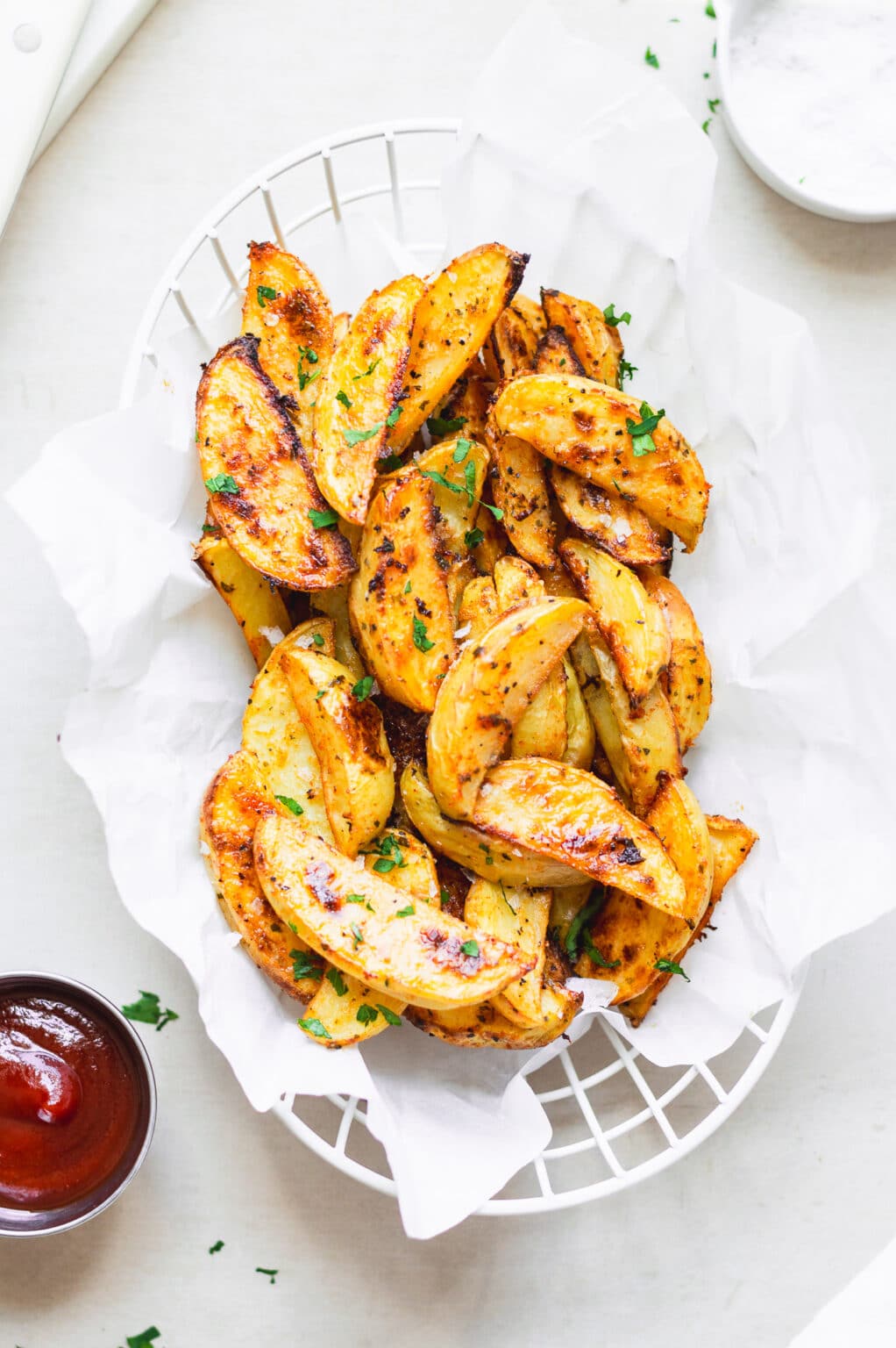 Homemade Baked Potato Wedges with Paprika - Notably Vegan